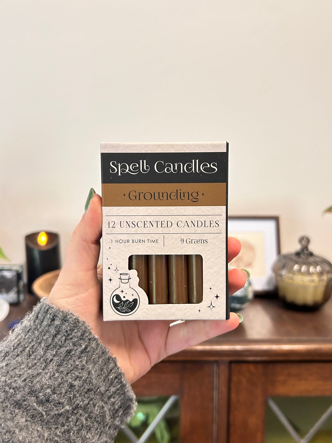 Grounding Spell Candles – The Witches' House Subscription Box